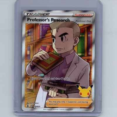Proffesor Oak Full Art Celebrations Pokemon Card Professor's Research ...
