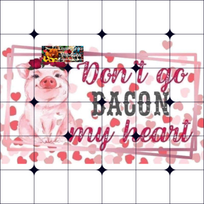 Sublimation Print Valentines Day Pig Heart Ready to Press Heat Transfer ...