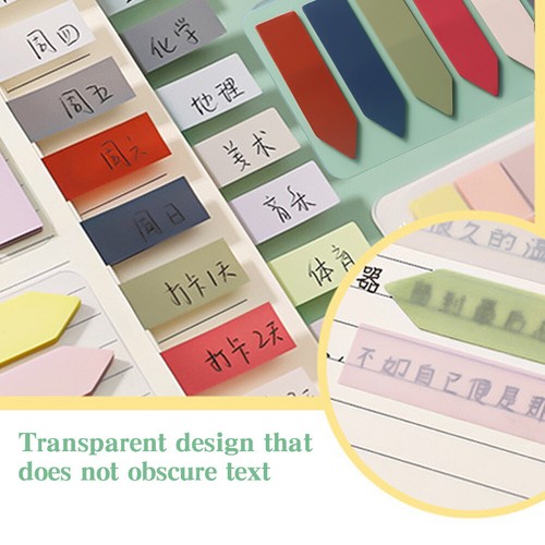 300ps/15sheets Index Writable For Book File Folder Sticky Tab Set Pet ...