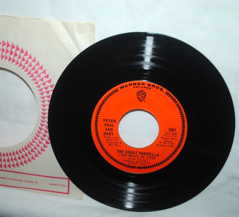 Peter, Paul and Mary, I DIG ROCK & ROLL MUSIC / THE GREAT MANDELLA 45 ...