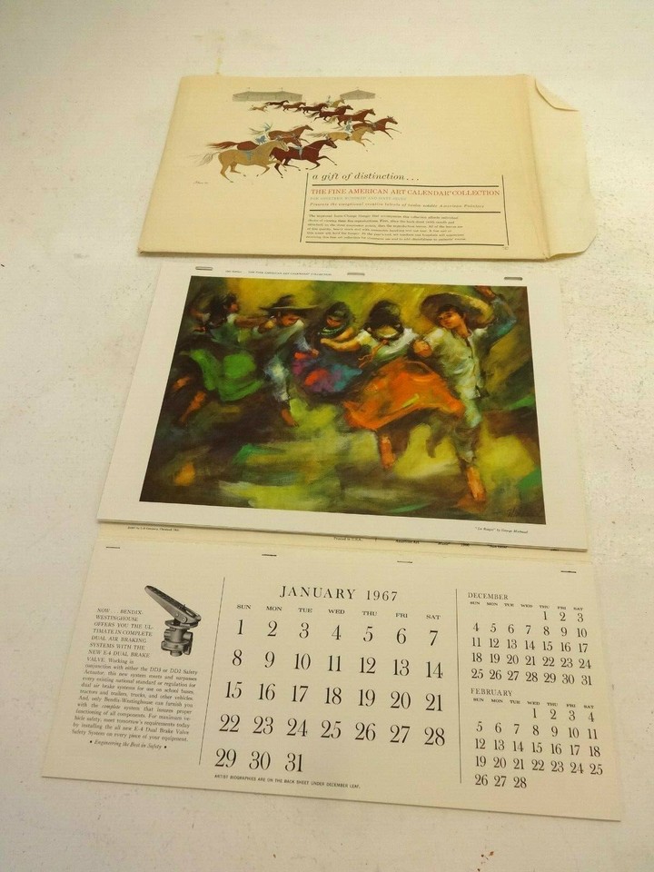 Vintage - Fine Art American Art Calendar Collection - 12 Prints ...