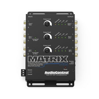 AudioControl Matrix Plus Black Six Channel Line Driver with Remote ...