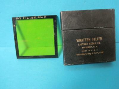 Vintage Eastman Kodak Yellow Wratten Filter 2" K-3 No. 9 in Case Box | eBay