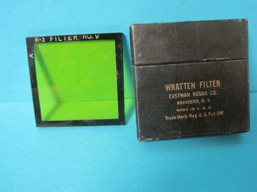 Vintage Eastman Kodak Yellow Wratten Filter 2" K-3 No. 9 in Case Box | eBay