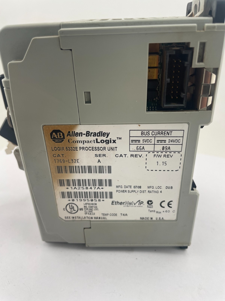 Allen Bradley 1769-L32E Ser A CompactLogix Processor PLC Controller ...