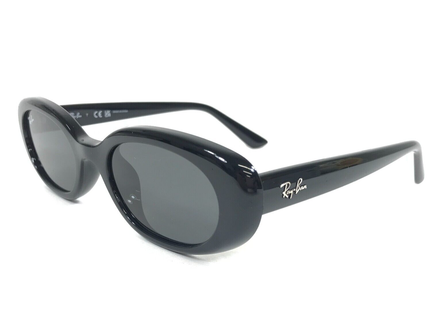 Ray-Ban Sunglasses RB4441D 667787 Polished Black Oval Frames w/ Dark ...