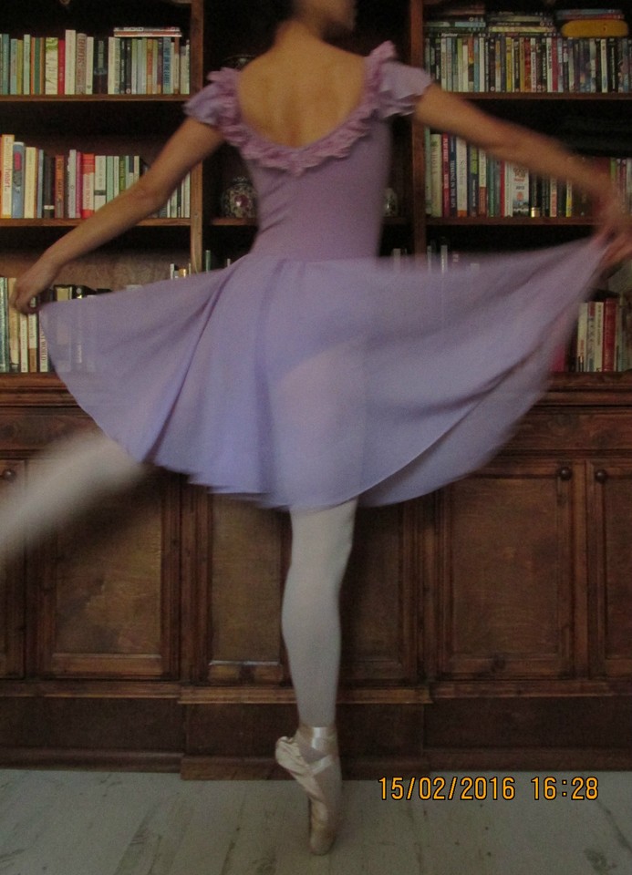 Lovely sweet lady or girl chiffon-skirted ballet lyrical dance dress ...