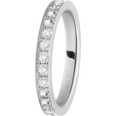 Woman Ring Morellato Love Steel Twisted Zircons Size 12 14 16 18 SNA41 ...