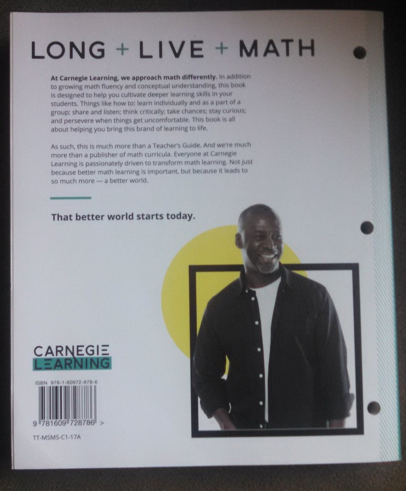 Carnegie Learning Middle School Math Solution Course 1 9781609728786 | eBay