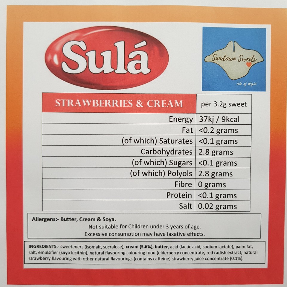 SULA sugar free sweets with Natural Flavours - Gluten Free - 42g flip ...