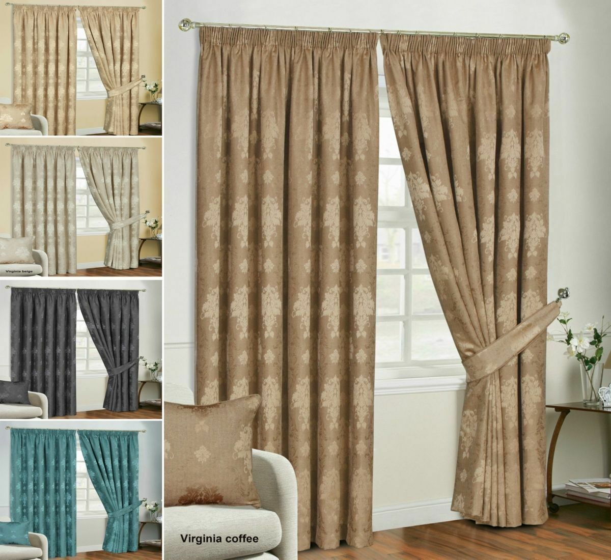 Modern Window Curtains Modern Eyelet, Pencil Pleat & Lined Curtains