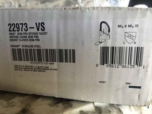 Kohler 22973-VS Semi-Pro Pull-Down Kitchen Faucet Vibrant Stainless ...