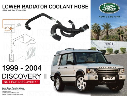 Land Rover Discovery II Lower Radiator Coolant Water Hose Genuine ...