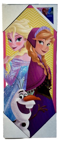 Disney's Frozen Anna, Elsa & Olaf 12” X 36” Sparkled Wrap-Around Canvas ...