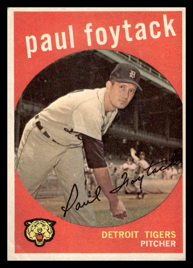 1959 Topps Paul Foytack #233 Detroit Tigers Baseball Card | eBay