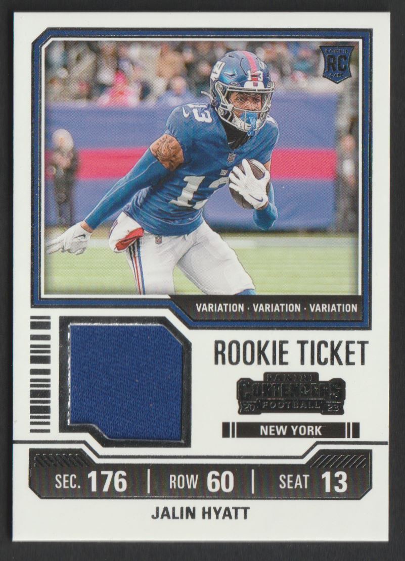 2023 Panini Contenders Rookie Ticket Patch Variation Jalin Hyatt RC New ...