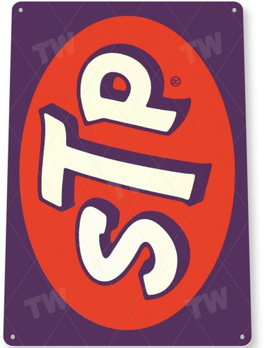 STP Tin Sign 11x8 Inch Lubricant Oil Mechanic Garage Metal Ad Bar ...
