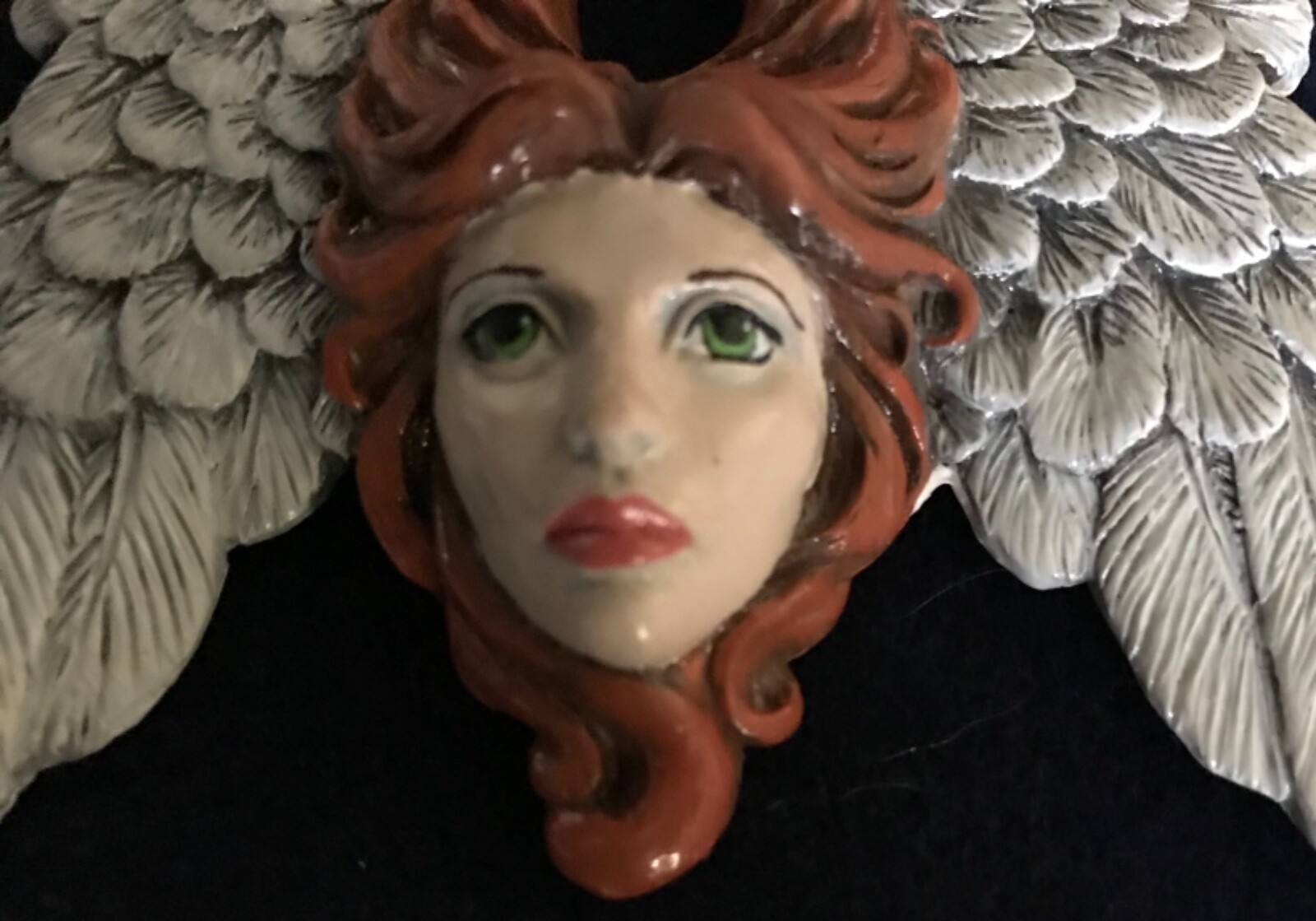 Laura Mears large Face w/Wings from 1993 | eBay