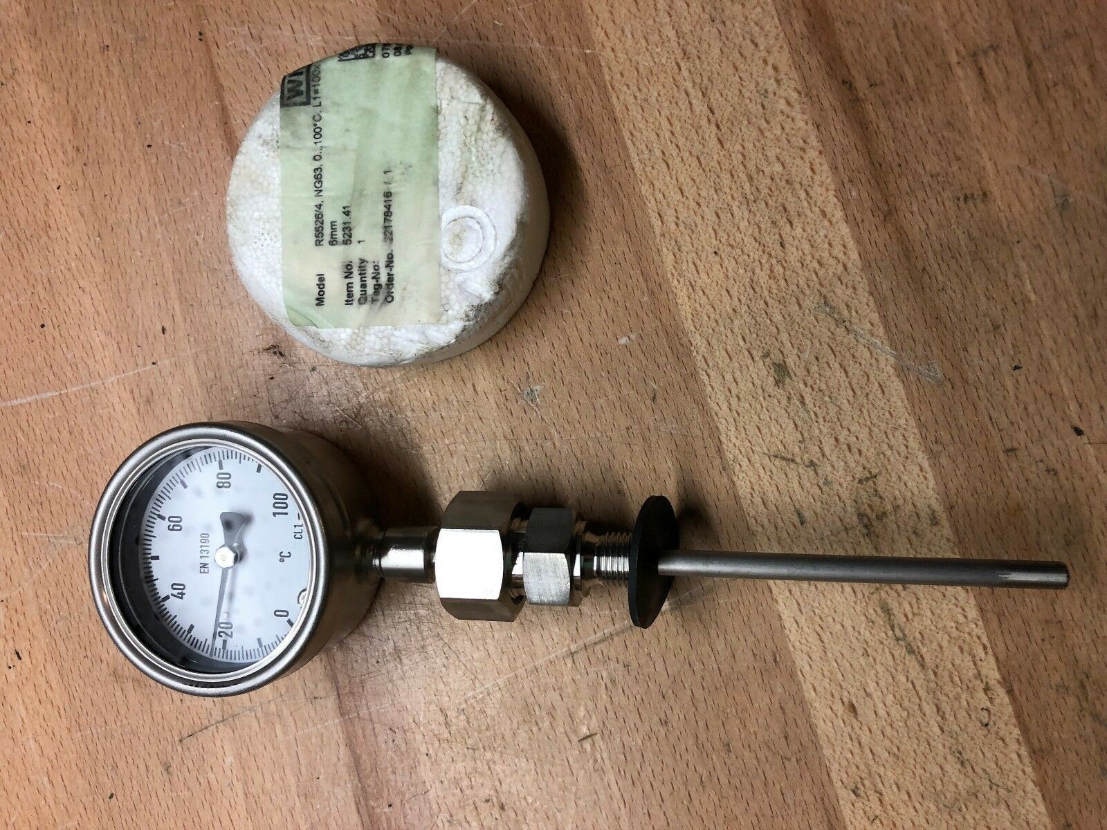 WIKA En 13190 Gas Actuated Thermometer Sensor 6'' Gauge 11052qf9 0-400 ...