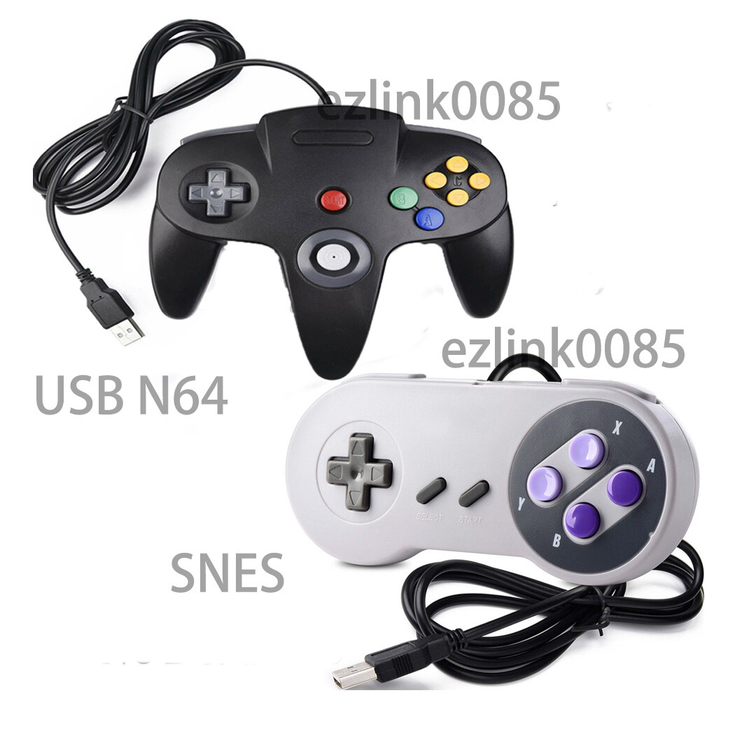 For Windows PC Mac Raspberry Pi 3 4 RetroPie USB N64 SNES Controller ...