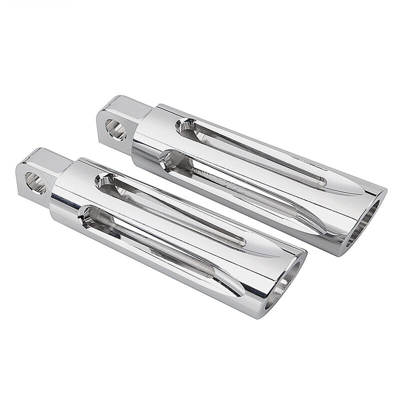 Chrome Cut Male Mount Foot pegs Footrest For Harley Touring Sportster ...