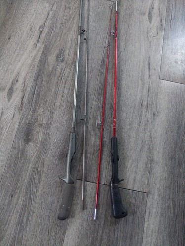 Vintage Lot of 2 Casting Rods. 2 Piece. Shakespeare Sturdy Stik & Zebco ...