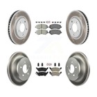 Front Rear Semi-Metallic Pad Coated Disc Brake Rotor Kit For Dodge ...
