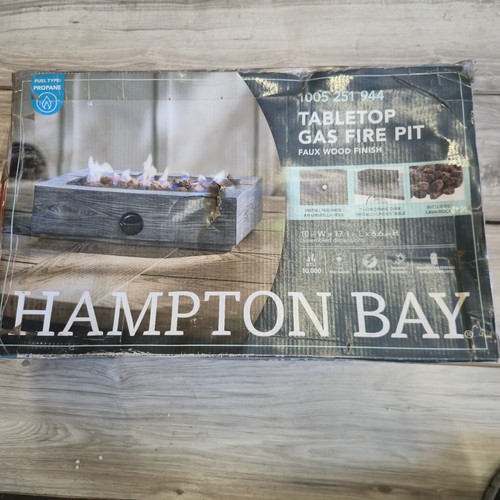 Hampton Bay Tabletop Gas Fire Pit 10,000 BTU #1005 251 944 With Lava ...