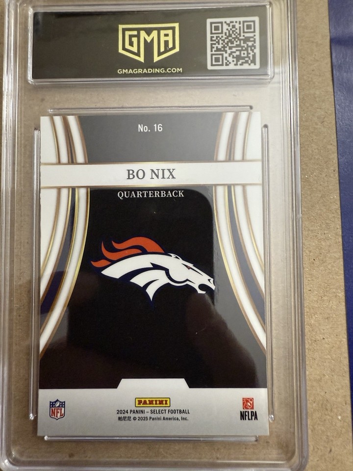 2024 Panini Select - Turbocharged Bo Nix #16 (RC) GMA 10 | eBay
