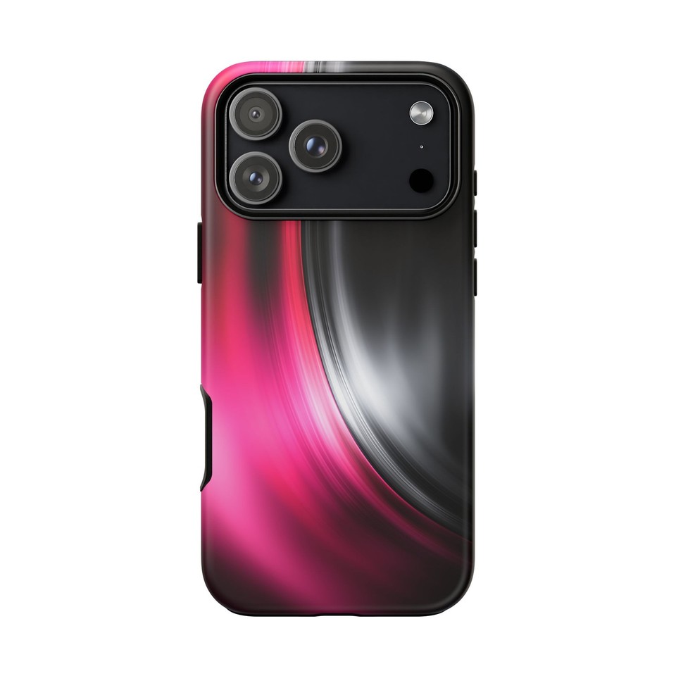 For iPhone/Galaxy/Pixel | Phone Ink Case - Magenta Silk Hot Pink Silver ...