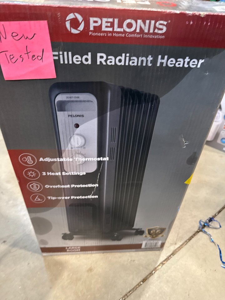 Pelonis 1,500-Watt Oil-Filled Radiant Electric Space Heater with ...