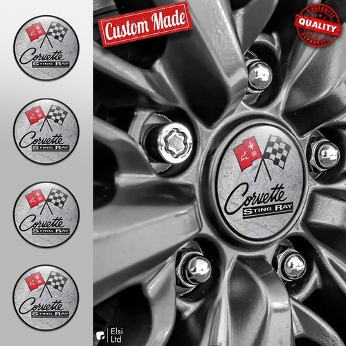 Corvette C3 Decals | 4pcs Set Wheel Cap Stickers | Custom Made Rim ...