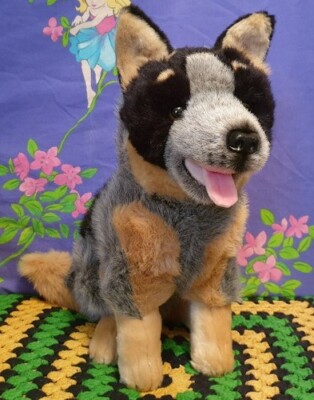 Sitting 30cm plush AUSTRALIAN CATTLE DOG Blue Heeler Marshall by ...