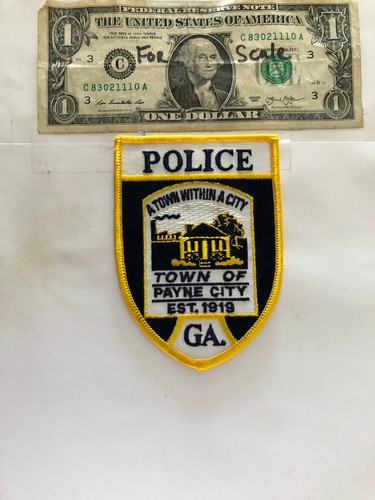 Payne City Georgia Police Patch Un-sewn great condition | eBay