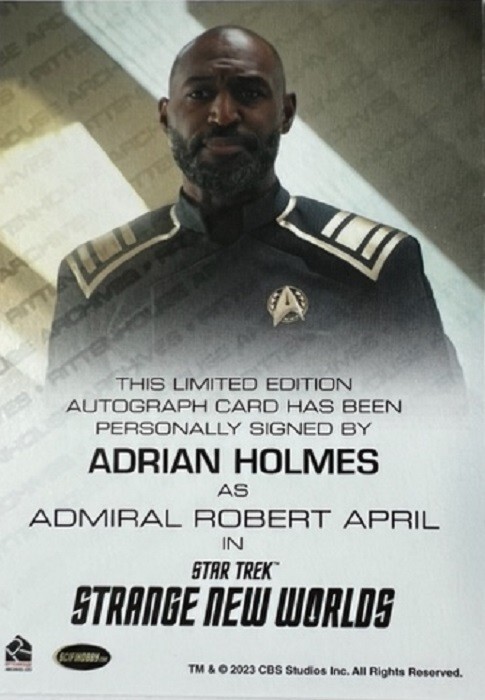 Adrian Holmes Full Bleed Autograph, Star Trek Strange New Worlds Season ...