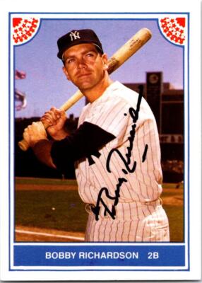 Bobby Richardson autographed baseball card (New York Yankees) 1987 TCMA ...