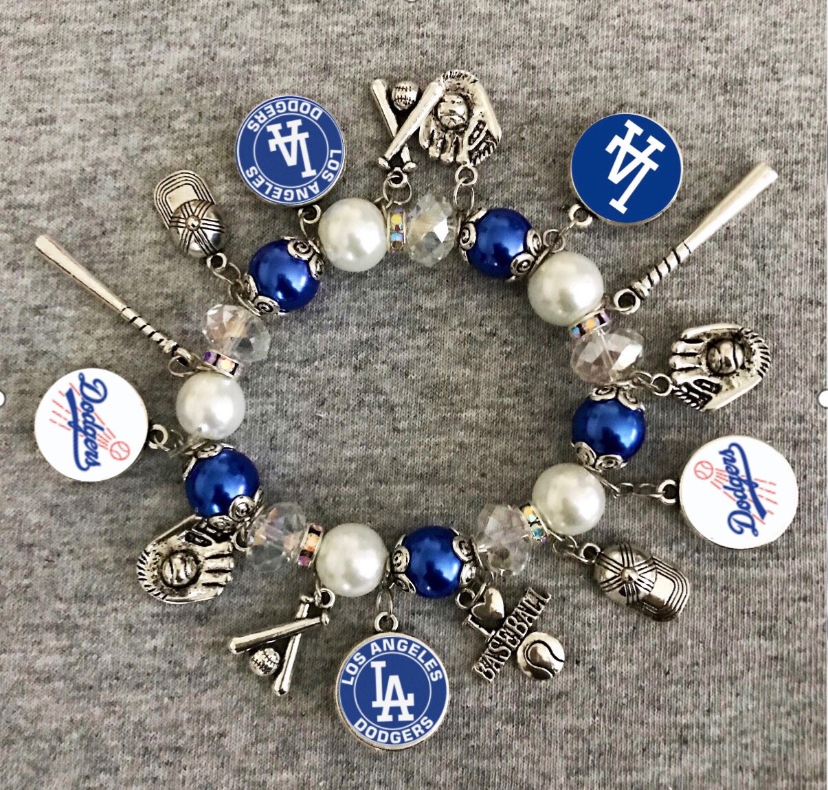 Los Angeles Dodgers Necklace and Bracelet set | eBay