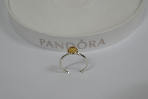 Pandora November Droplet Birthstone Ring - Citrine - Silver - 191012CI ...