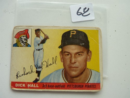 1955 TOPPS BASEBALL CARD DICK HALL PITTSBURGH PIRATES NO68 | eBay UK