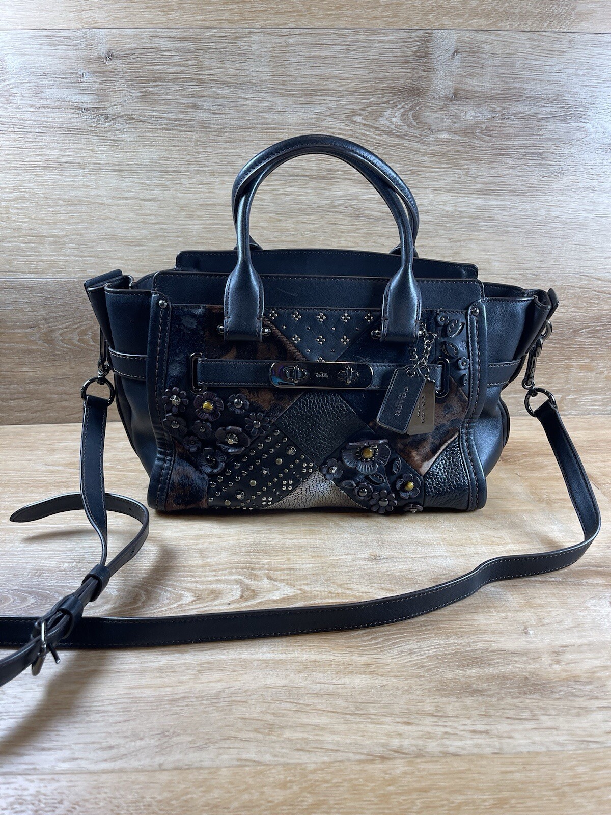 Authenticated Coach Canyon Swagger 27 Satchel Damaged - Gem