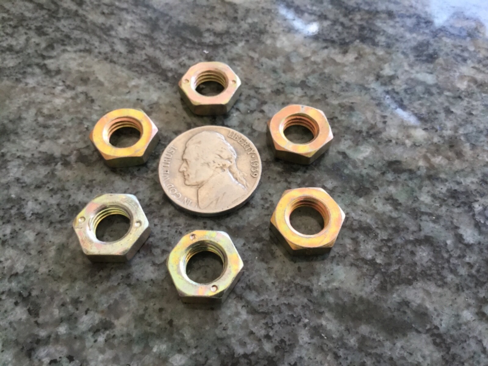 6 military aircraft jam nuts 5/16-24 5/16 24 X 1/8 AN316-5R MIL-N-6034 ...