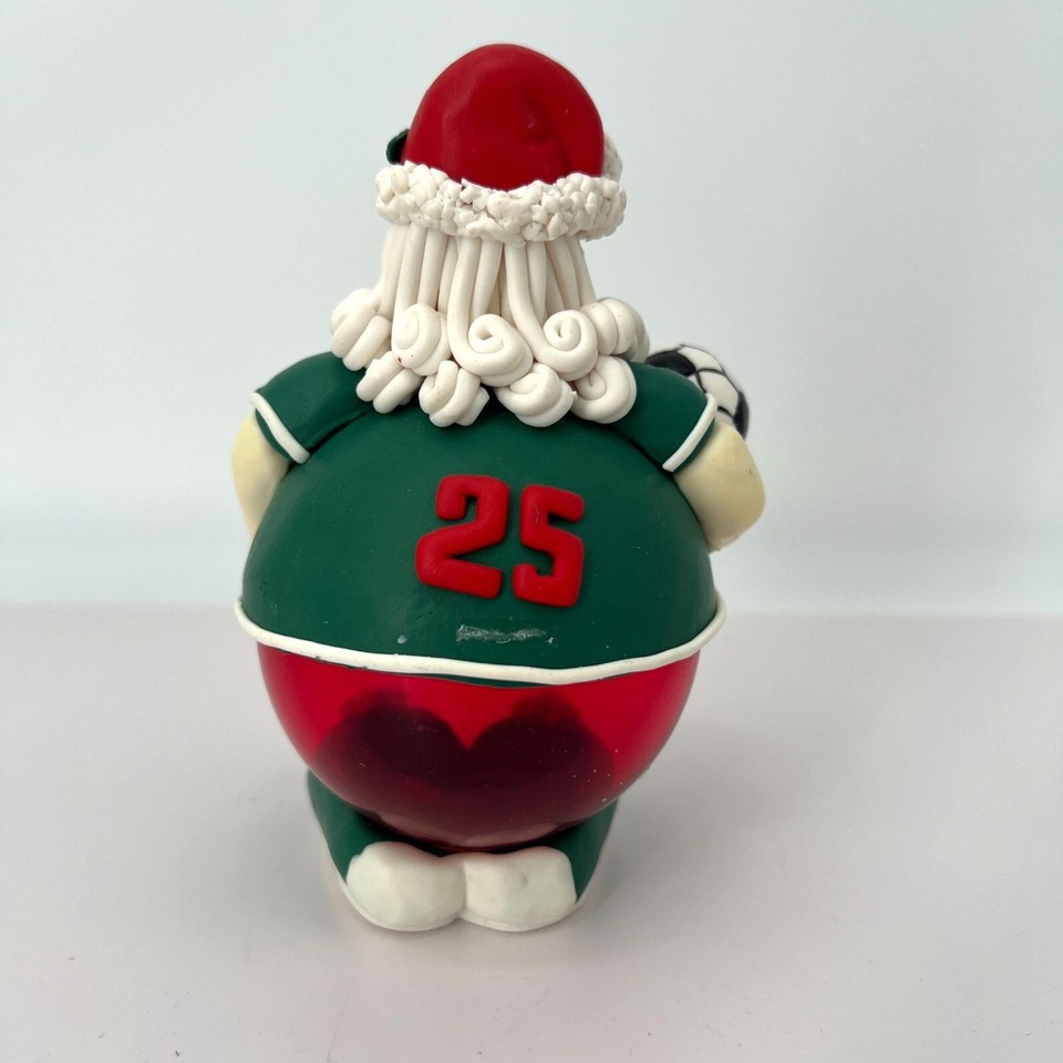 Santa Soccer Player Figurine Christmas Decor Polymer clay | eBay