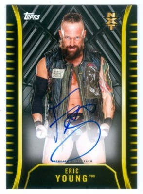 ERIC YOUNG "SILVER AUTOGRAPH CARD /25" TOPPS WWE NXT WRESTLING 2018 ...
