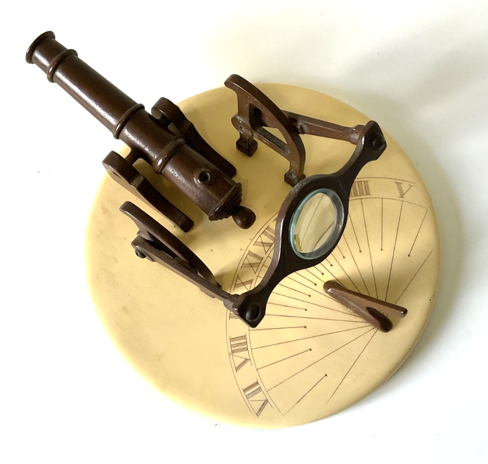 RARE EARLY NOON CANNON SUNDIAL MAGNIFIED GLASS LIGHTING CANNON ALL ...