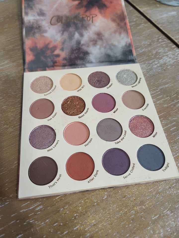 ColourPop Lust for Dusk Eyeshadow Palette Sunset Chaser Wild Sky Shaken ...