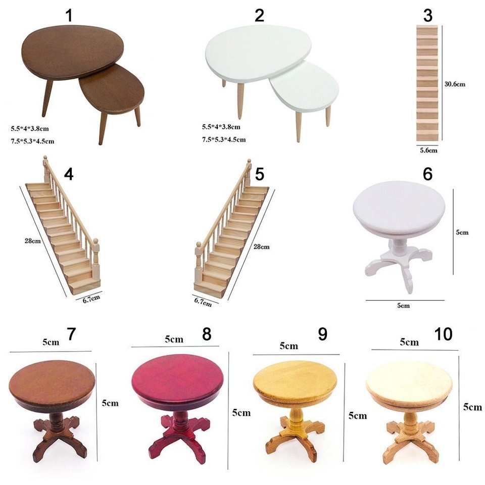 Table Doll House Decoration Dollhouse Handrail Staircase Table ...