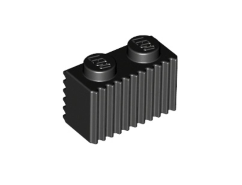 Lego Brick Modified 1 x 2 with Grille (Flutes) Parts Pieces Lot ALL ...