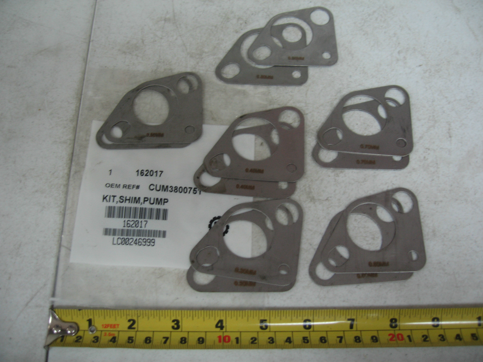 Cummins ISX Series Oil Lube Pump Shim Kit Pai P/n 162017 3800751 for ...