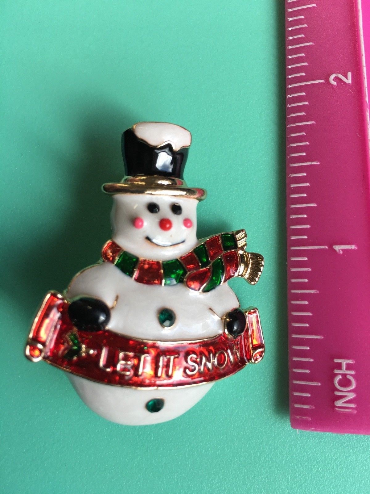 SNOWMAN LET IT SNOW brooch pin fun novelty Party favor gift #14 novelty ...