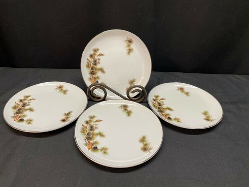 Meiko "PINECONE" MK018 ~ M.C. Japan ~ Set of 4 ~ Bread Plates ~ 6 1/4 ...